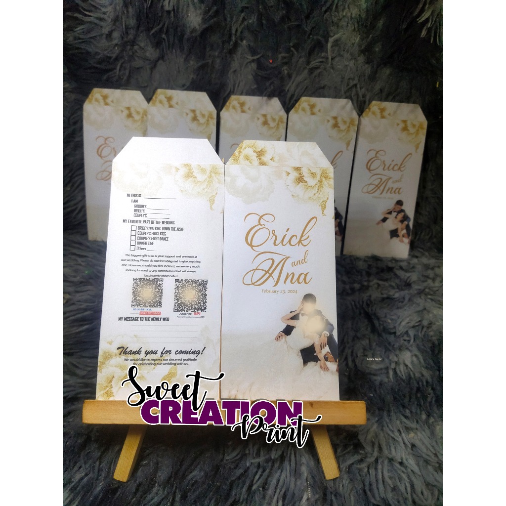 PERSONALZIED MONEY ENVELOPE WEDDING BIRTHDAY CHRISTMAS ANGPAO TOUCH OF ...