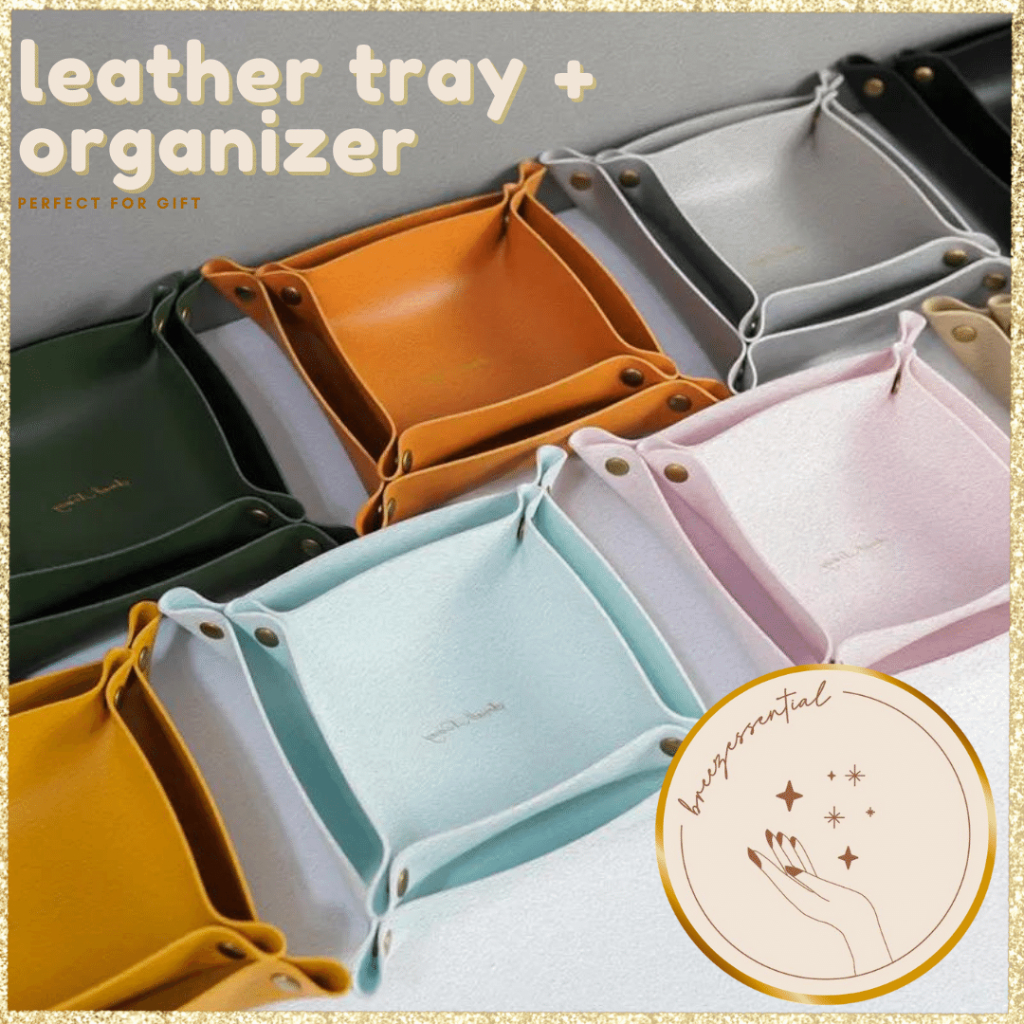 Minimalist Leather Storage Tray Organizer for Keys Jewelry Cosmetics ...