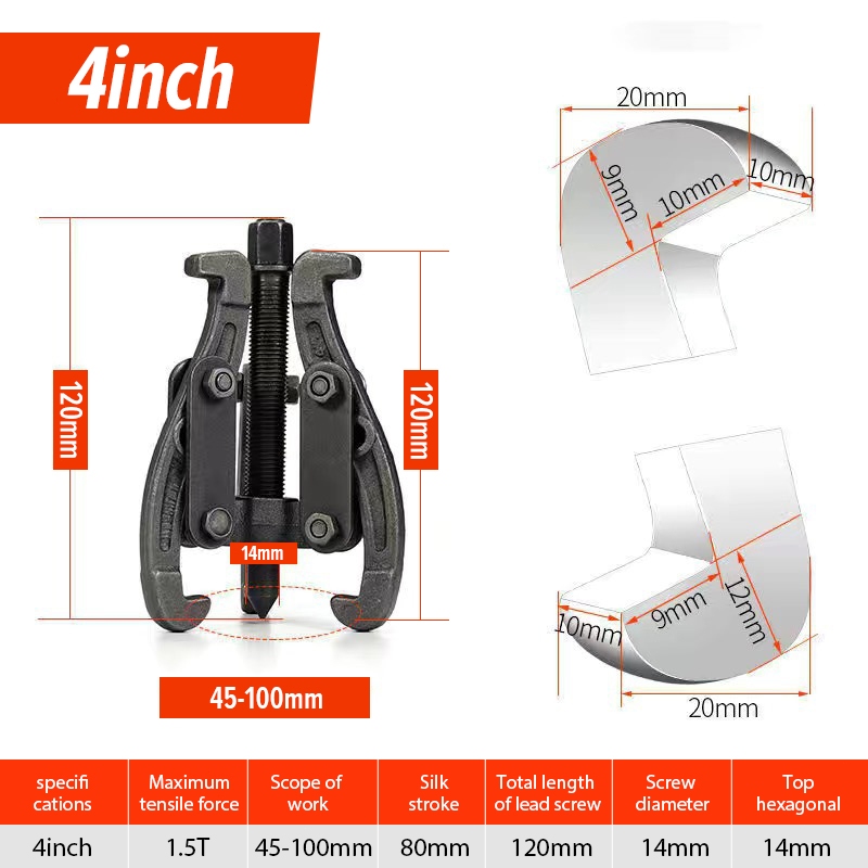 3/4/6inch 3 Jaw Gear Puller Bearing Puller Performance Tool 2 Jaw Gear ...