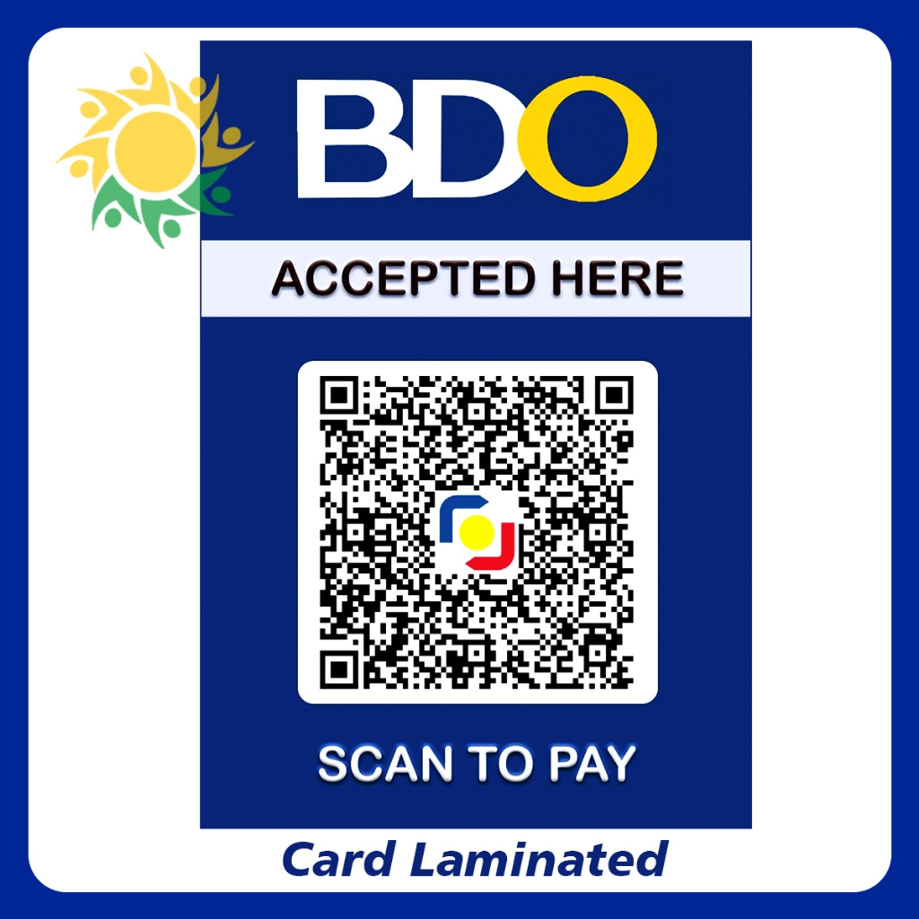 BDO online QR code signage 5R 3.5x5" - Send your details tru msg ...