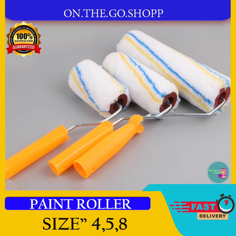 PAINT ROLLER BRUSH ROLLER COTTON SIZE"4,5,8 | Shopee Philippines