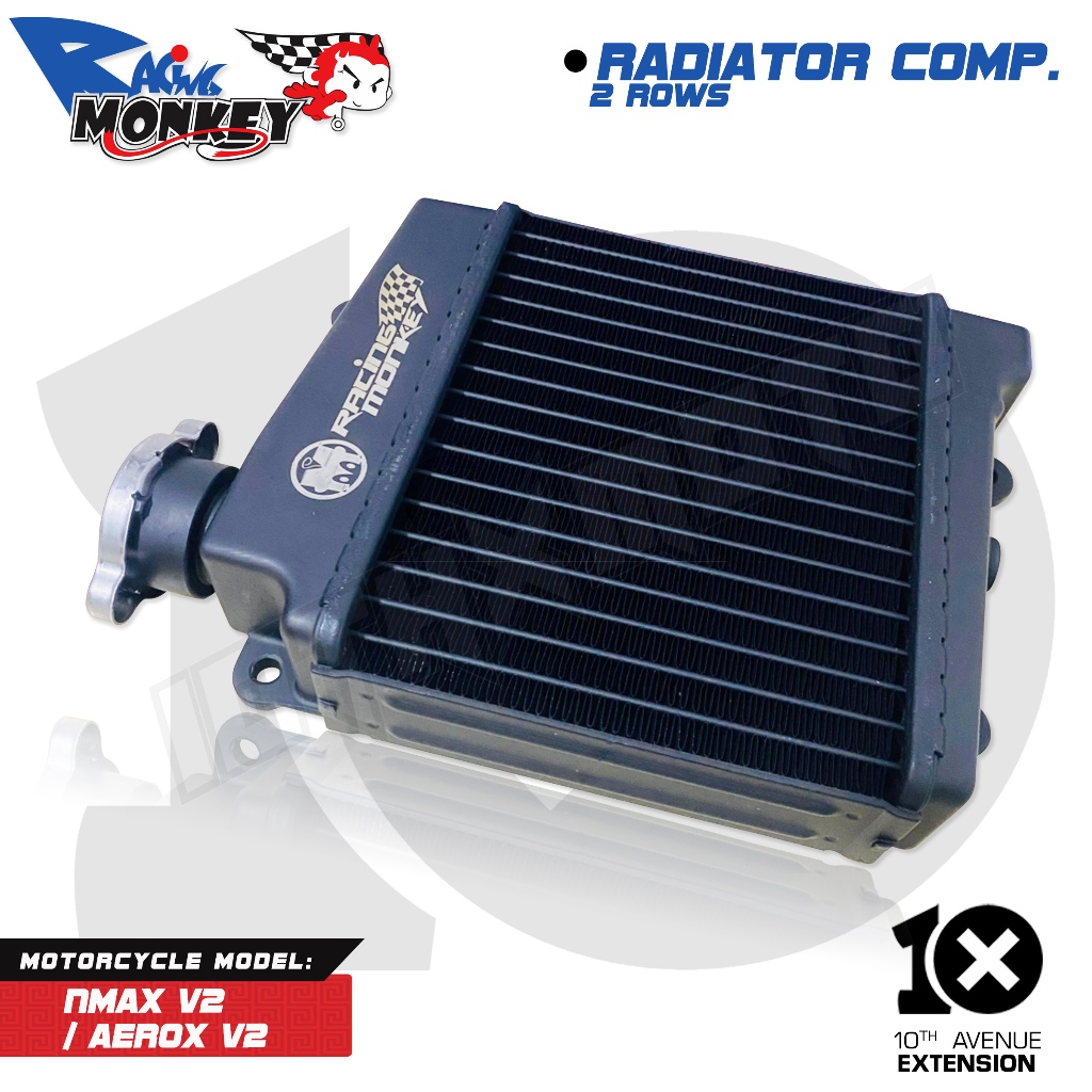 10thX Racing Monkey Radiator Comp. 2 Rows for Nmax V2/Aerox V2 ...