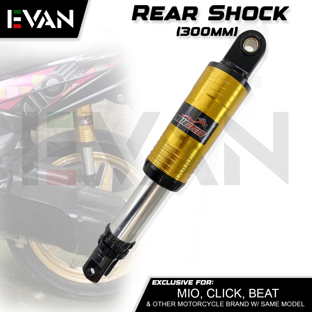 Alloy Rear Mono Shock 300mm Absorber For (Mio Beat Fi Click Skydrive Fino Scoopy) | Shopee ...
