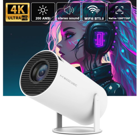 Monoz Android HY300 Portable Projector Ultra HD 1080P LCD Mini ...