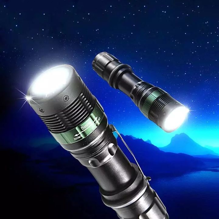 CREE LED Rechargeable Flashlight 8000lumens zoomable Police ...