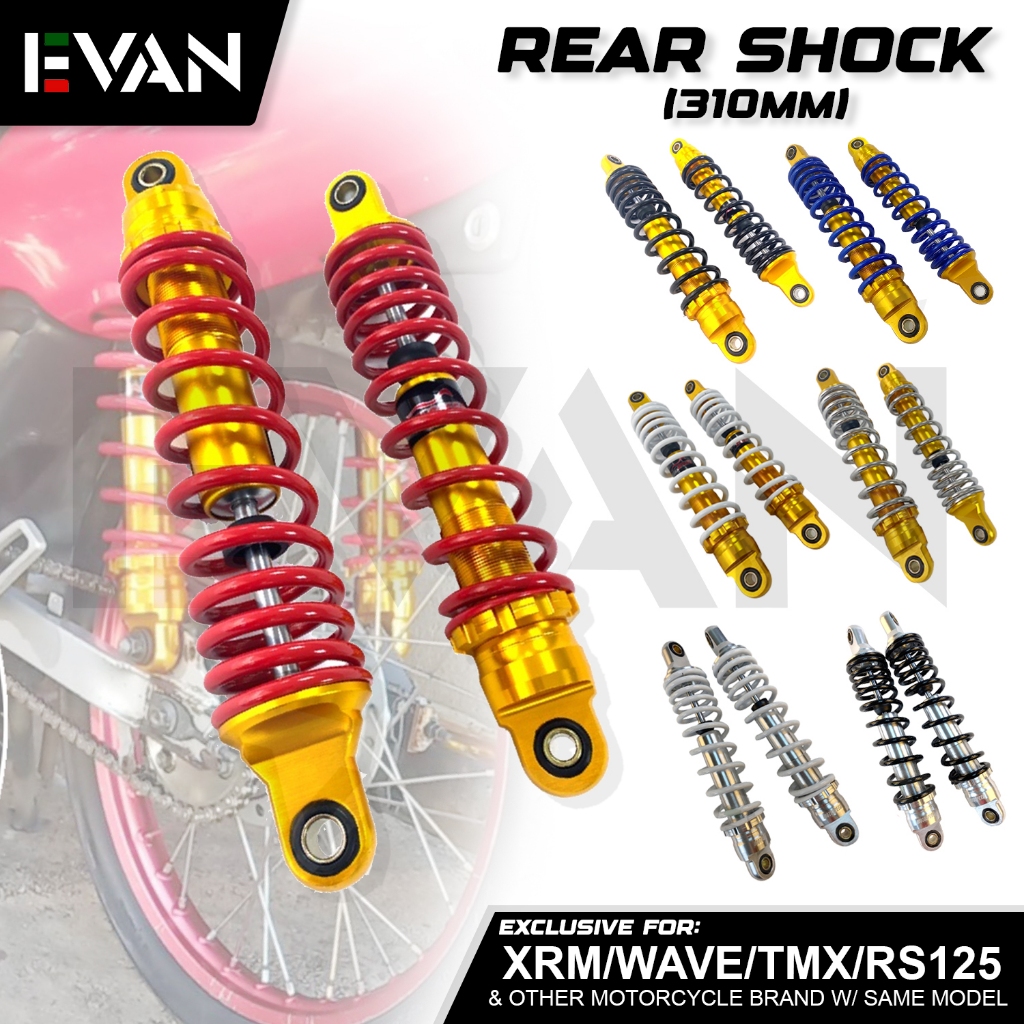 EVAN.PH 310mm Rear Dual Shock(1 set) For (Xrm Wave Tmx Smash Rs150 ...