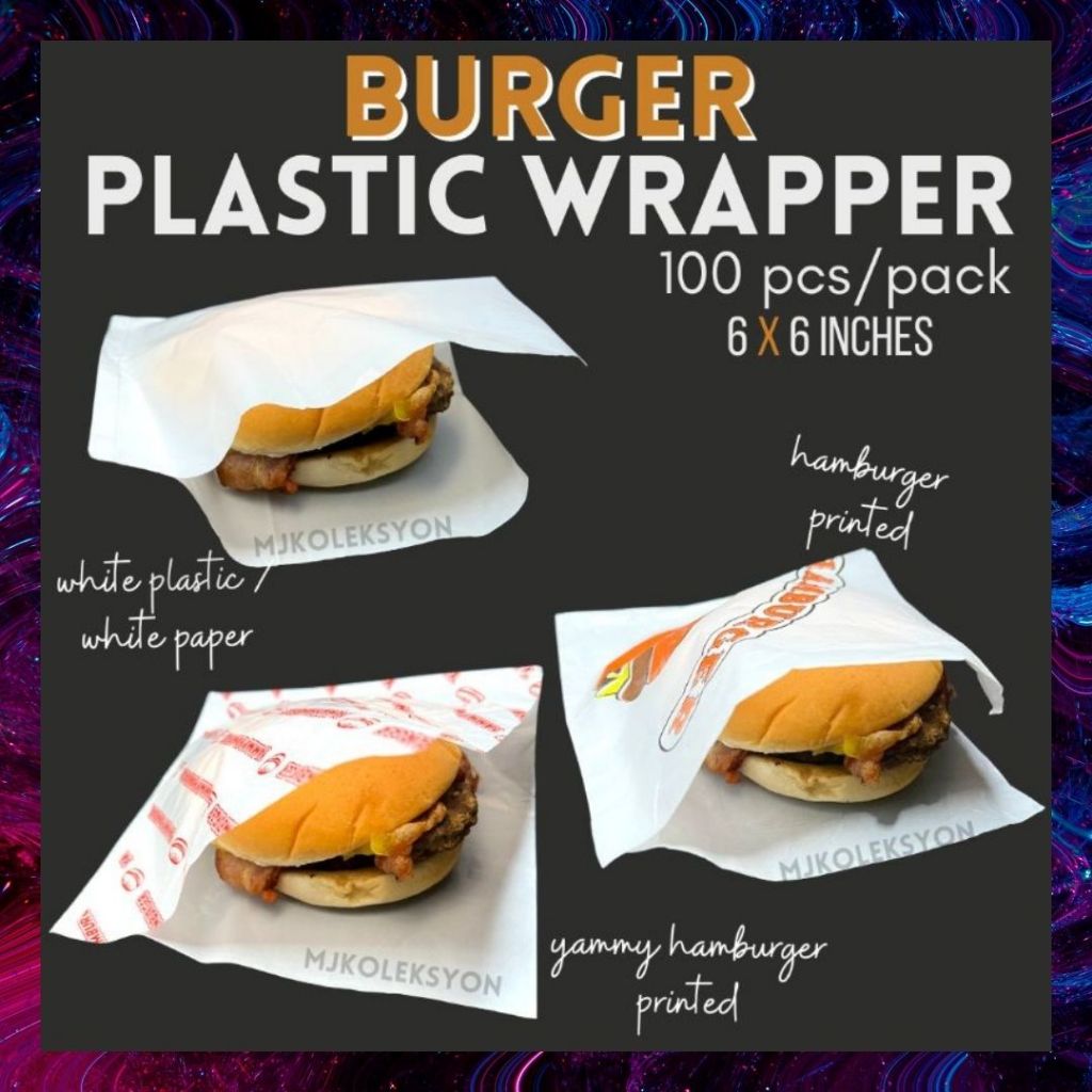 Burger Plastic Wrapper 100pcs Hotdog Sandwich Wrapper | Shopee Philippines
