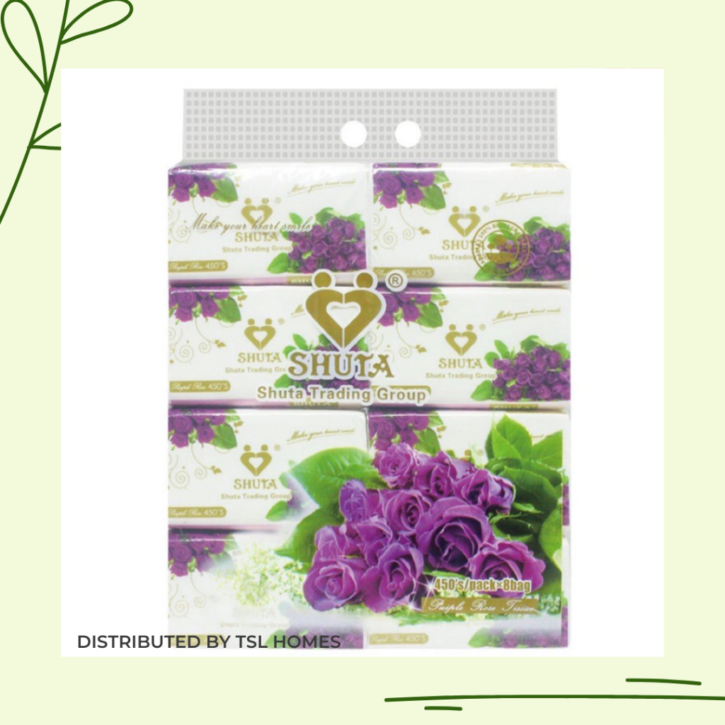 TSL Homes - Shuta Purple Tissue S0017, 450's x 8 | Shopee Philippines