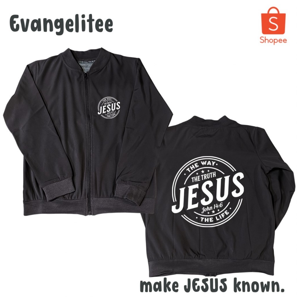 Christian Gospel Bomber Jacket ( JESUS WAY TRUTH LIFE) | Shopee Philippines
