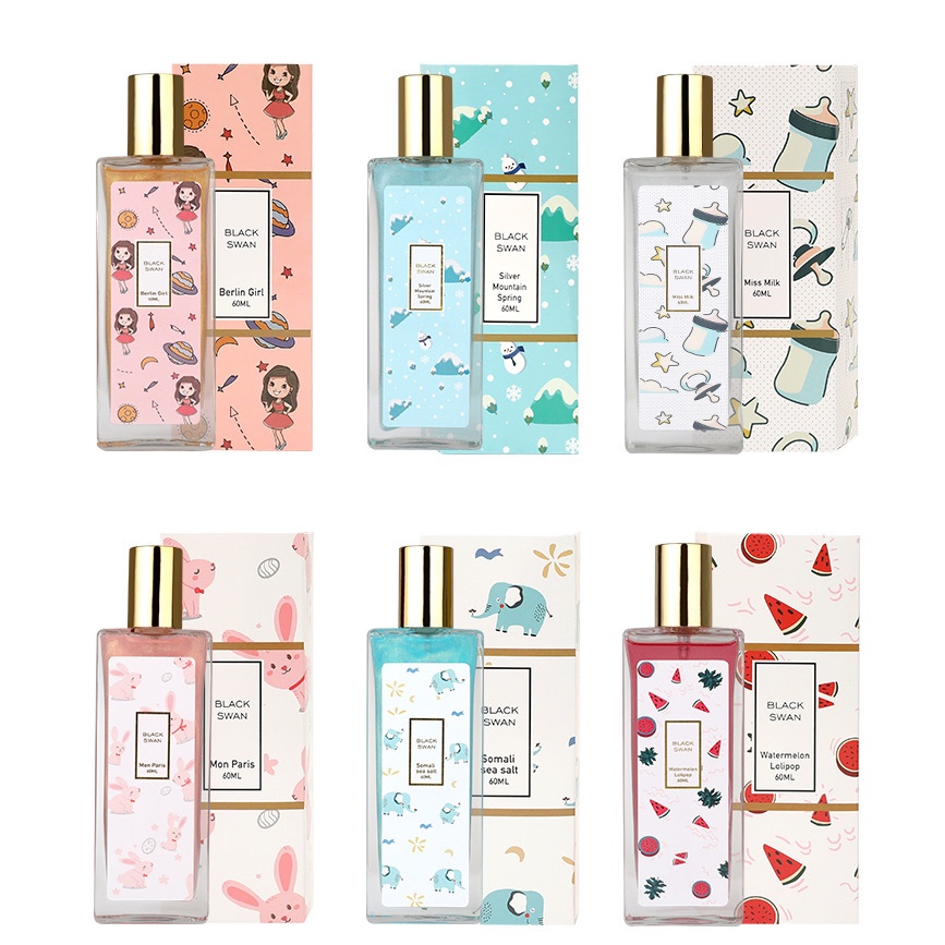 COD BLACK SWAN Colorful Shimmer Body Mist Perfume 60ml For Men Women ...