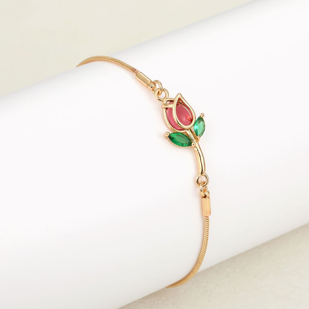 Tulip Bracelet 18K Gold Fashion Bracelet and Anklet Accessories for ...
