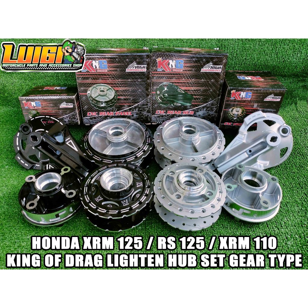 KING OF DRAG HONDA XRM 125 / RS 125 / XRM 110 LIGHTEN HUB SET GEAR TYPE ...