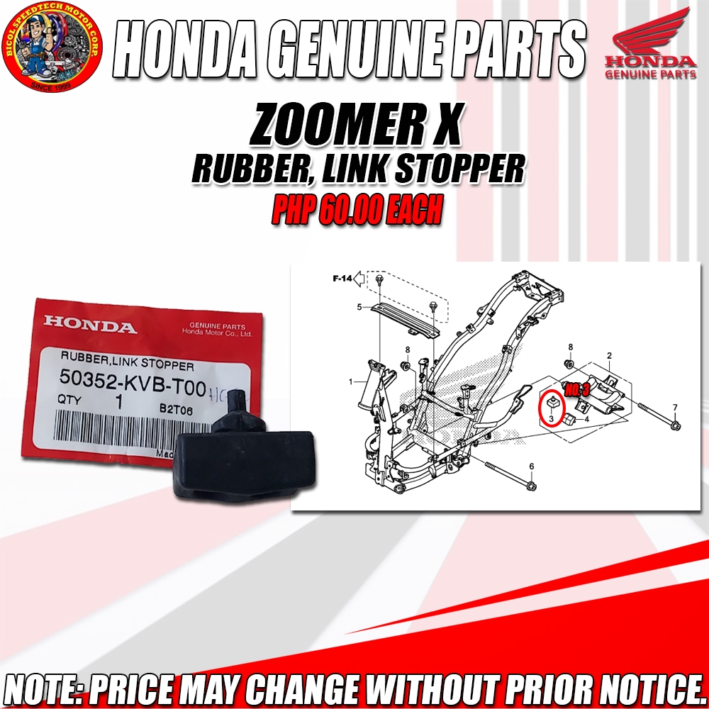 ZOOMER X RUBBER, LINK STOPPER (HPI) (GENUINE: 50352-KVB-T00) | Shopee ...