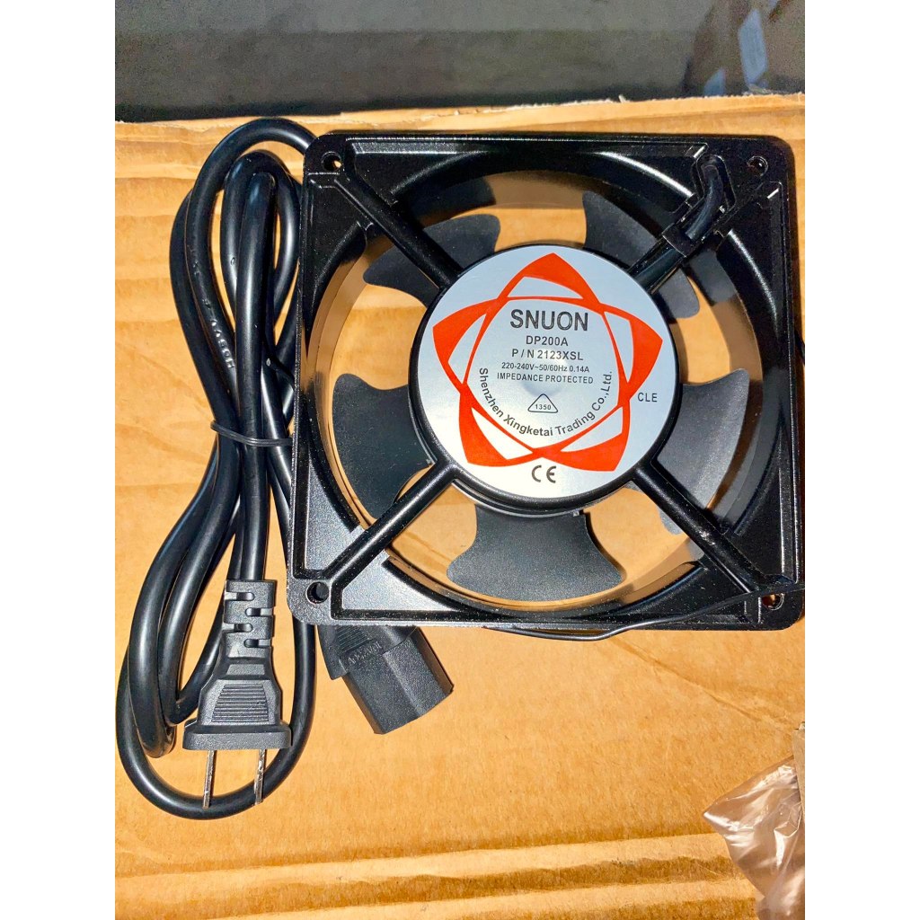 Data cabinet fan 120mm heavy duty metal with Powercord and Screw ...