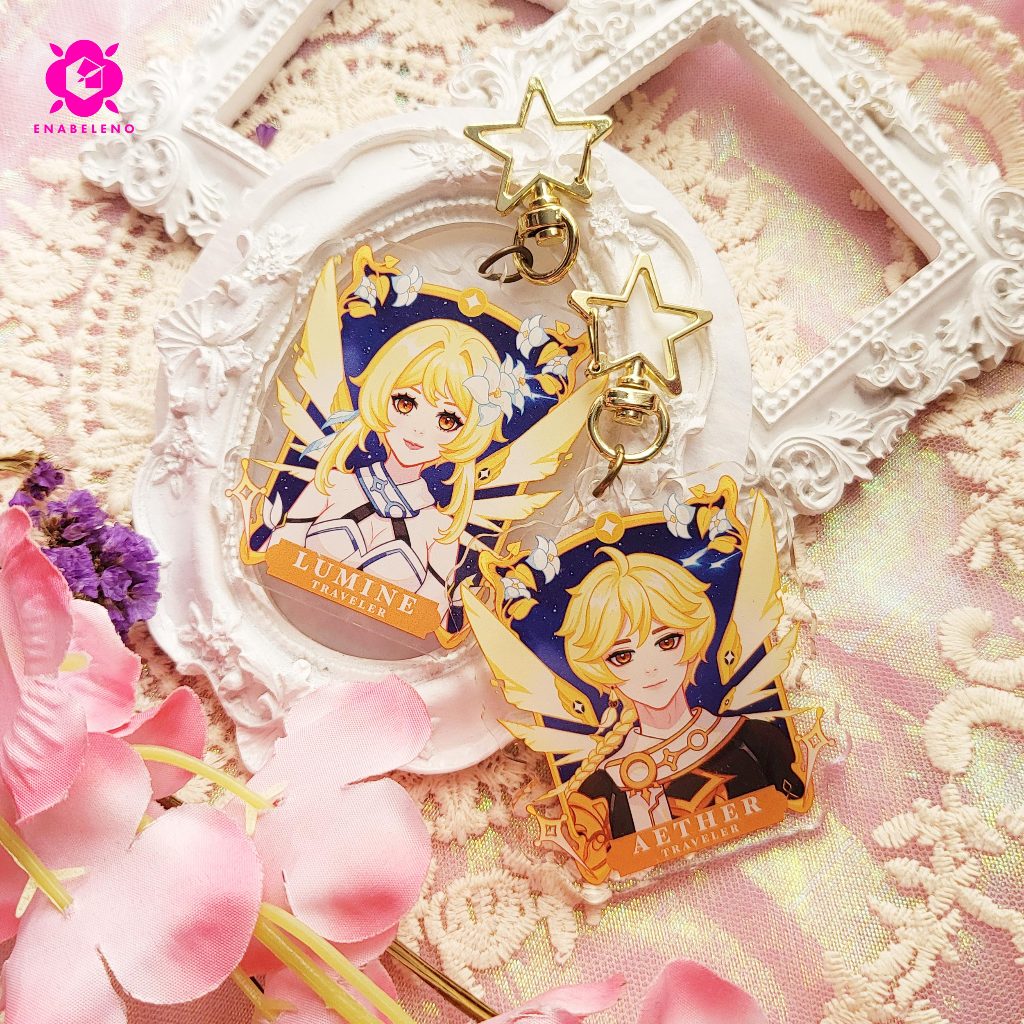 Genshin Impact Lumine Aether Keychain - Night Version | enabelenoart ...