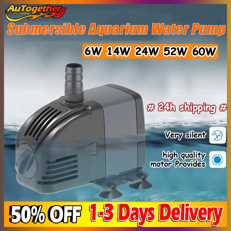 52W Submersible Aquarium Water Pump for Aquarium Fish Tank Hydroponics ...