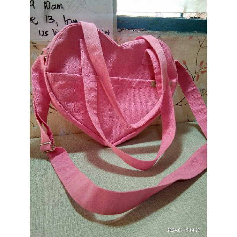 Heart sling tote bag crossbody,50 inches adjustable | Shopee Philippines