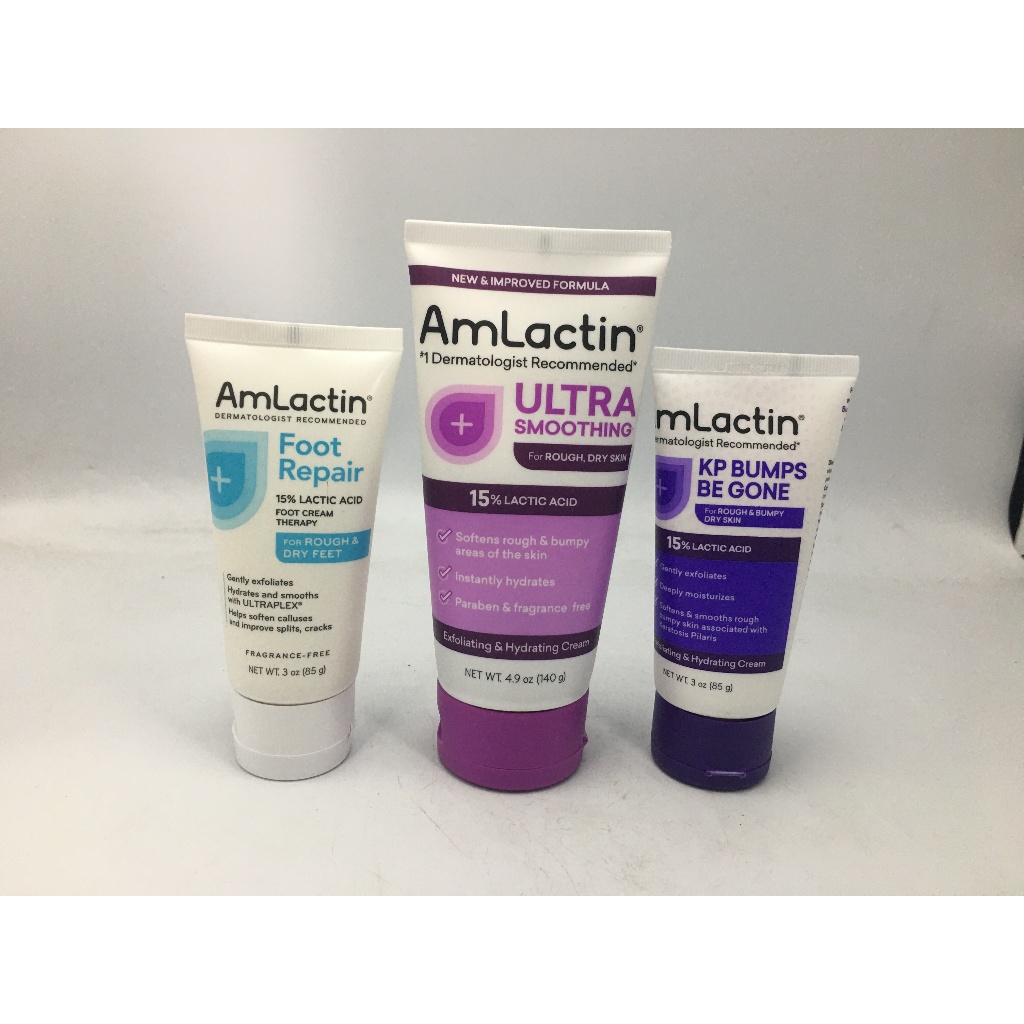 AmLactin 15% Lactic Acid KP Bumps Be Gone (3oz) 5g / Foot Repair (3oz ...