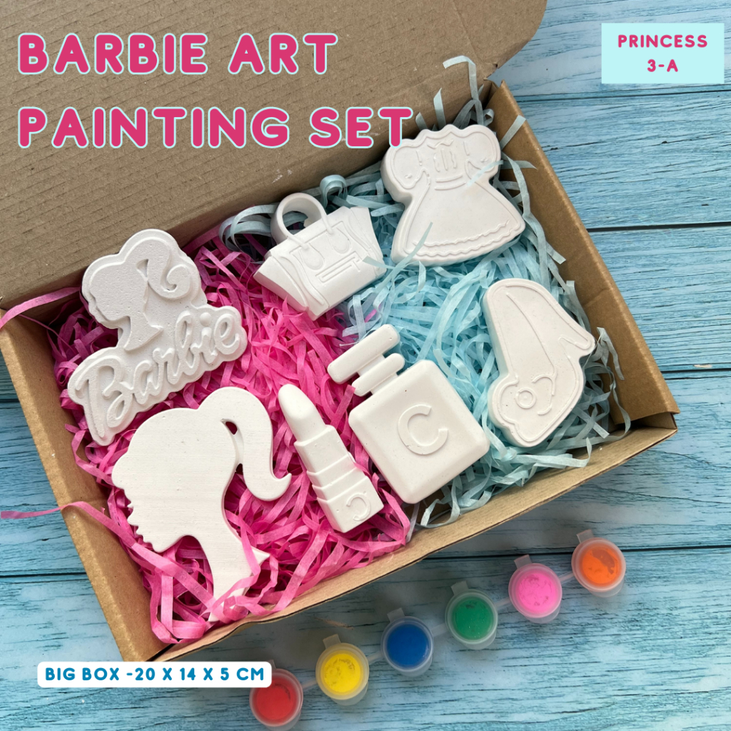 BARBIE SET 3 BIG BOX PLASTER PAINTING SET AND PARTY GIVEAWAYS GIFTS ...