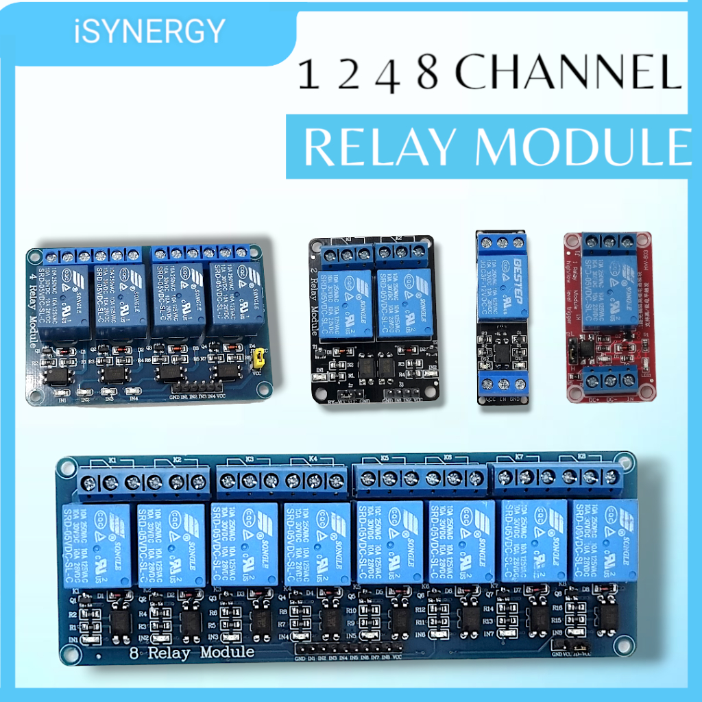 RELAY MODULE WITH OPTOCOUPLER 1 2 3 8 CHANNEL 5V 12V | Shopee Philippines