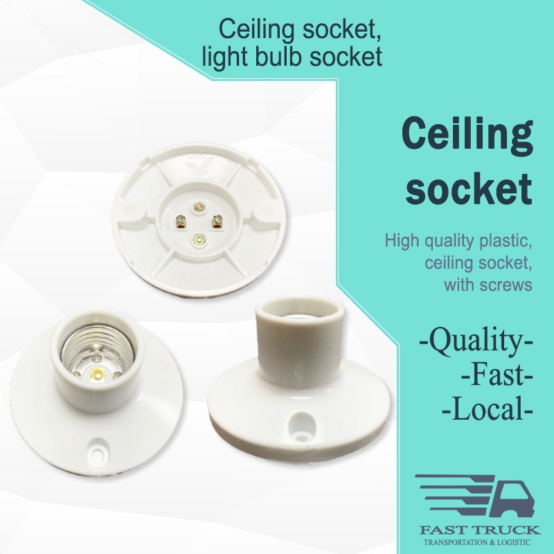 E27 Ceiling Receptacle Light Bulb Socket Standard Sizes (2-3/4") (3-1/4 ...