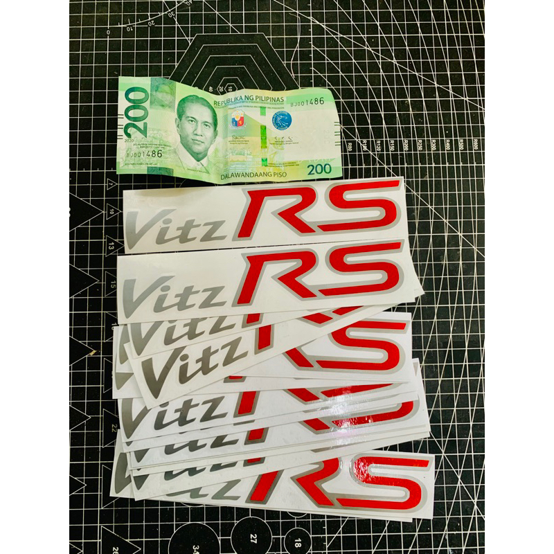 Vitz RS Vinyl Sticker | Shopee Philippines