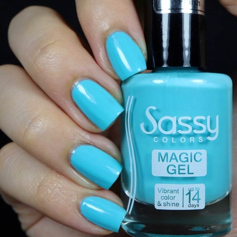 Blue freshia Magic Gel Sassy colors nail polish 12ml | Shopee Philippines