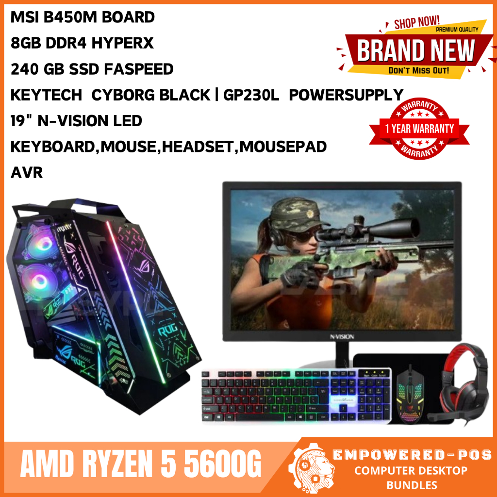 COMPLETE COMPUTER BUNDLES MSI AMD RYZEN 5 5600G | Shopee Philippines