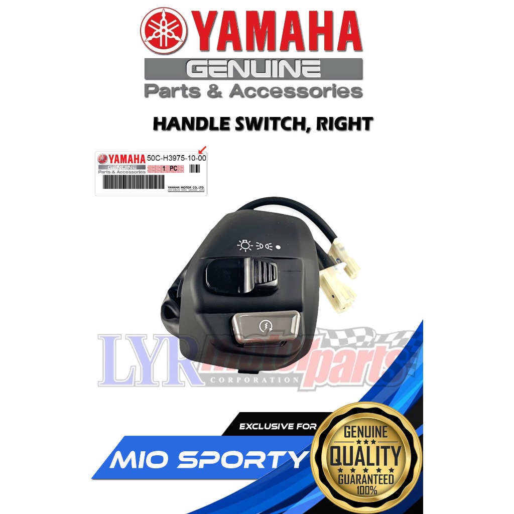 YAMAHA GENUINE HANDLE SWITCH, RIGHT 2 MIO 115 SPORTY ( 50C-H3975-10-00 ...