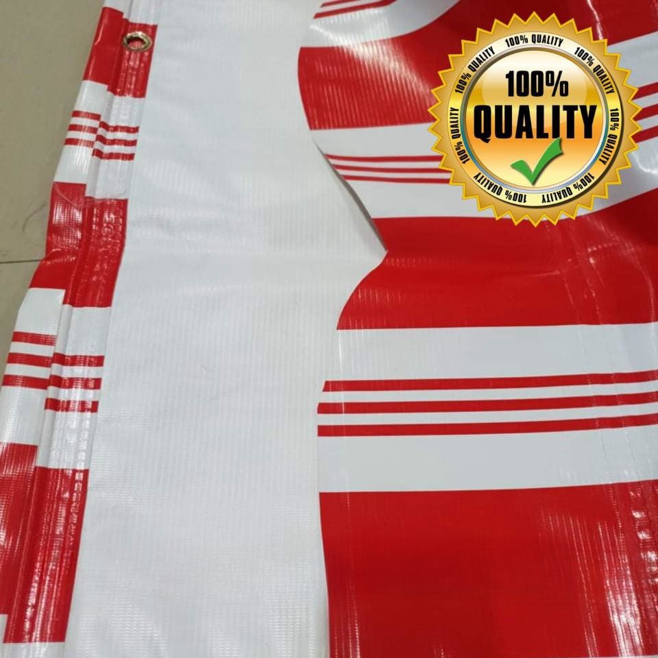 Lona Trapal Waterproof Makapal Stripes Tolda Trapal Awning Roll Up Tarp ...