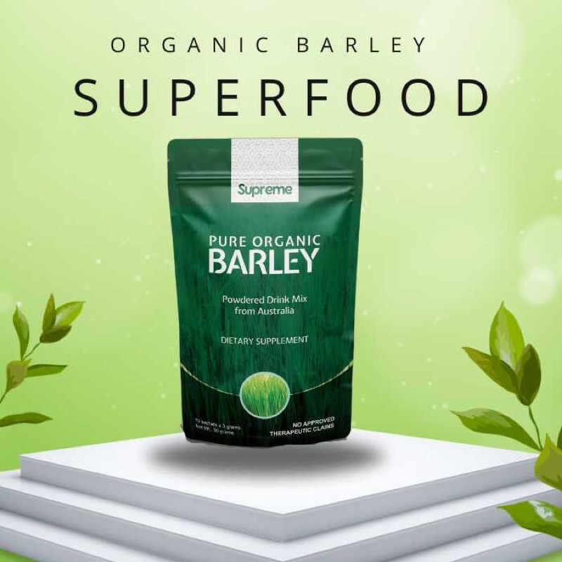 Supreme PURE ORGANIC BARLEY Powdered drink 10sachet FREE SHIPPING ...