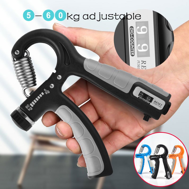 5-60Kg Hand Gripper Adjustable Countable hand Grip Strength Exercise ...