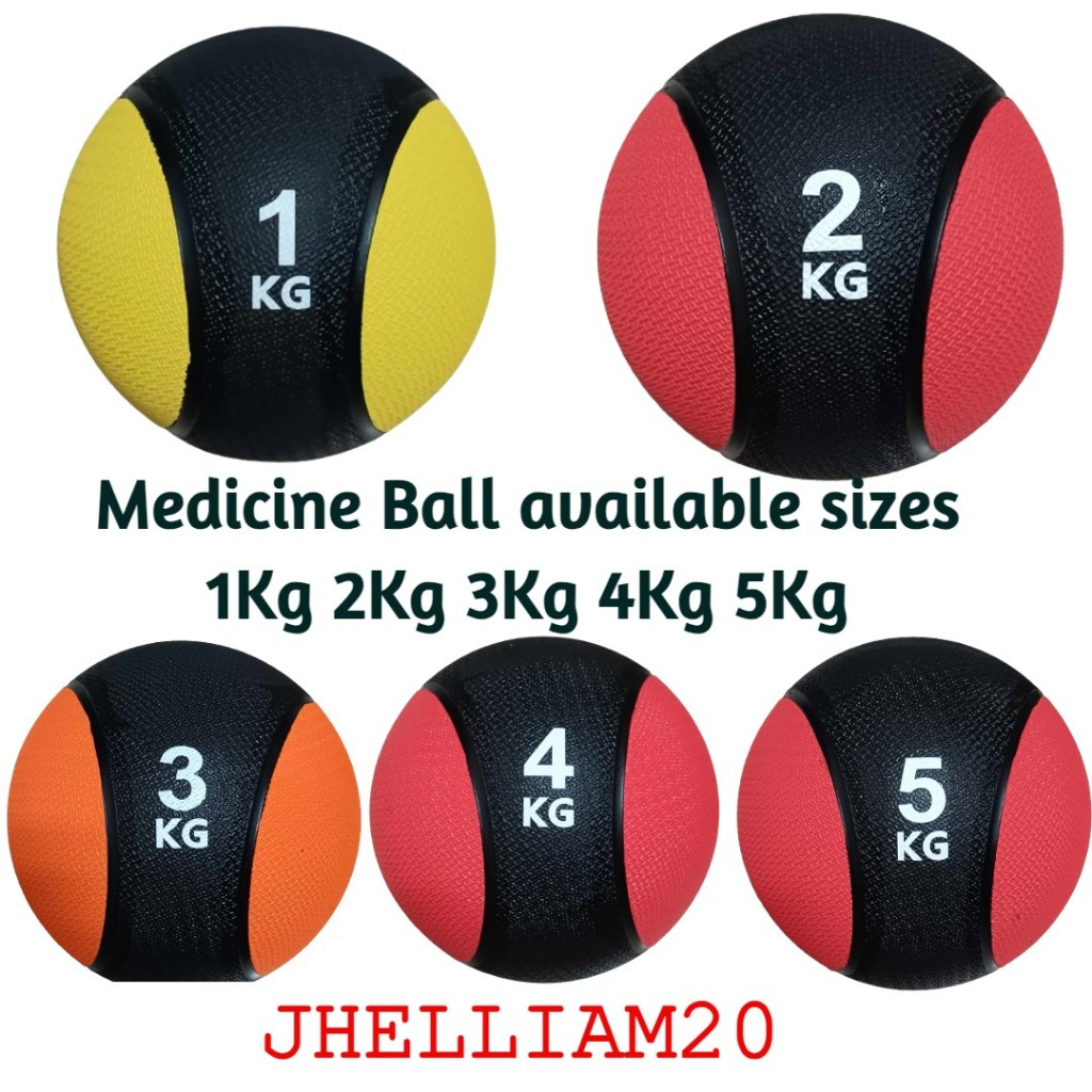 Rubber Medicine Ball Exercise Gym Ball Fitness Weight Squat 1Kg 2Kg 3Kg 4Kg 5Kg | Shopee Philippines
