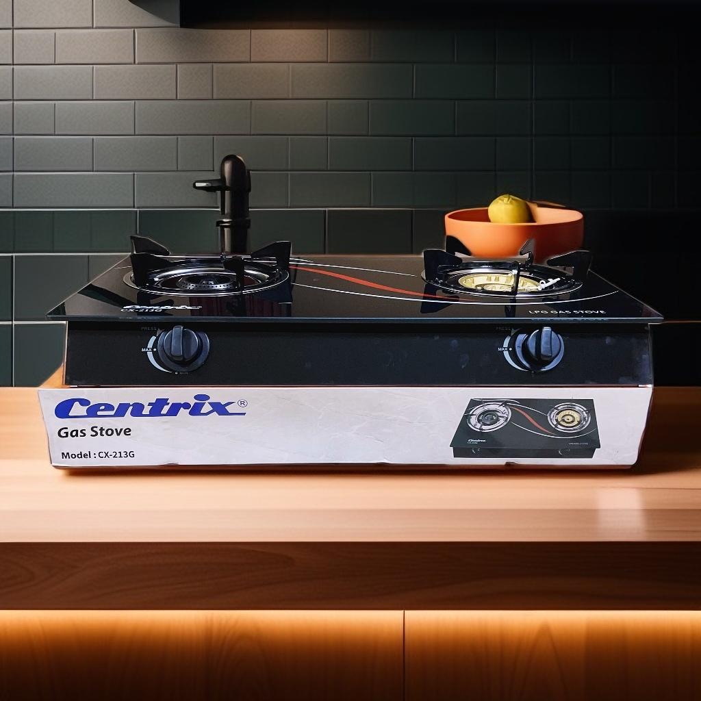 Centrix Double Burner Glass Gas Stove CX-213G | Shopee Philippines