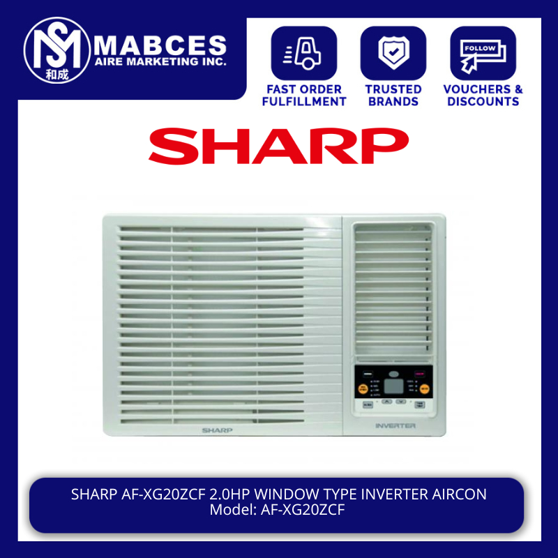 SHARP AF-XG20ZCF 2HP Window Type Inverter Aircon | Shopee Philippines