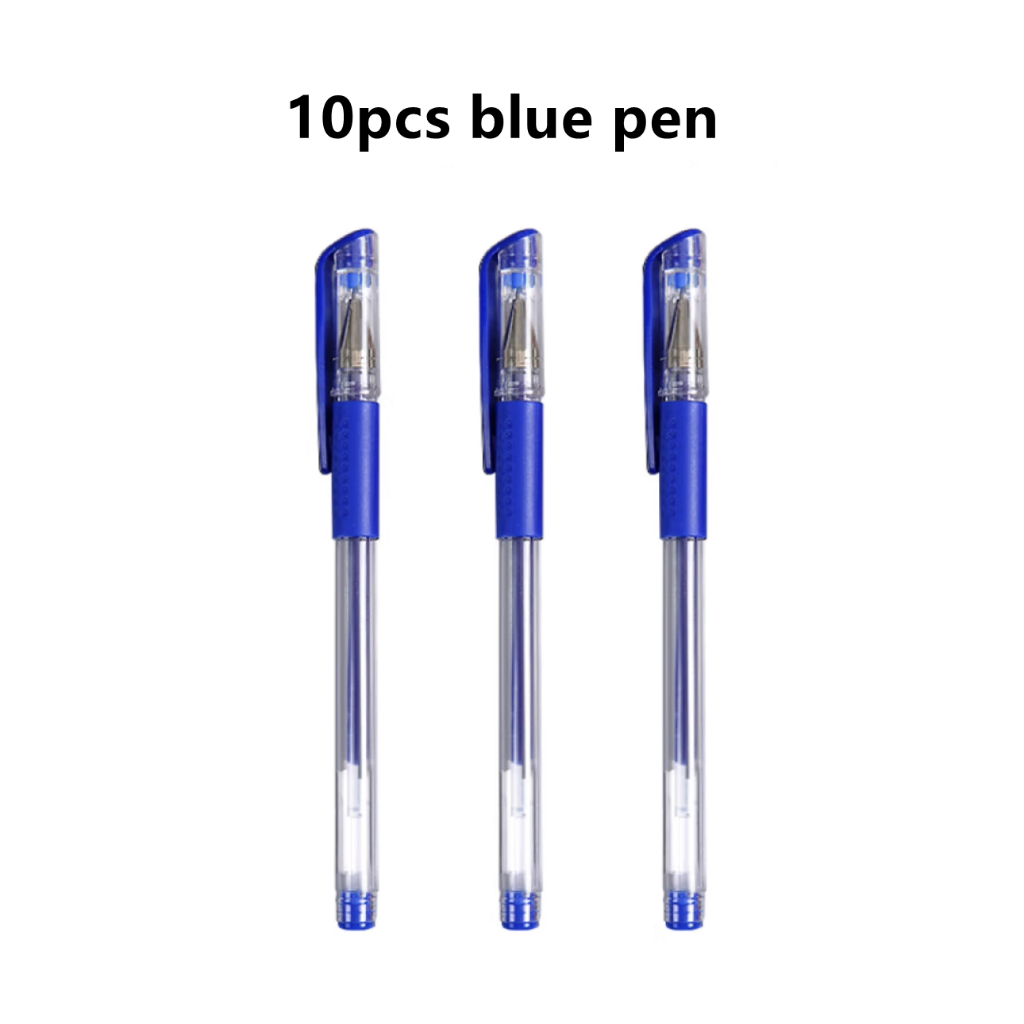 Oumi Pen 10Pcs Gel Pen black red blue frosted full needle tube 0.5mm ...