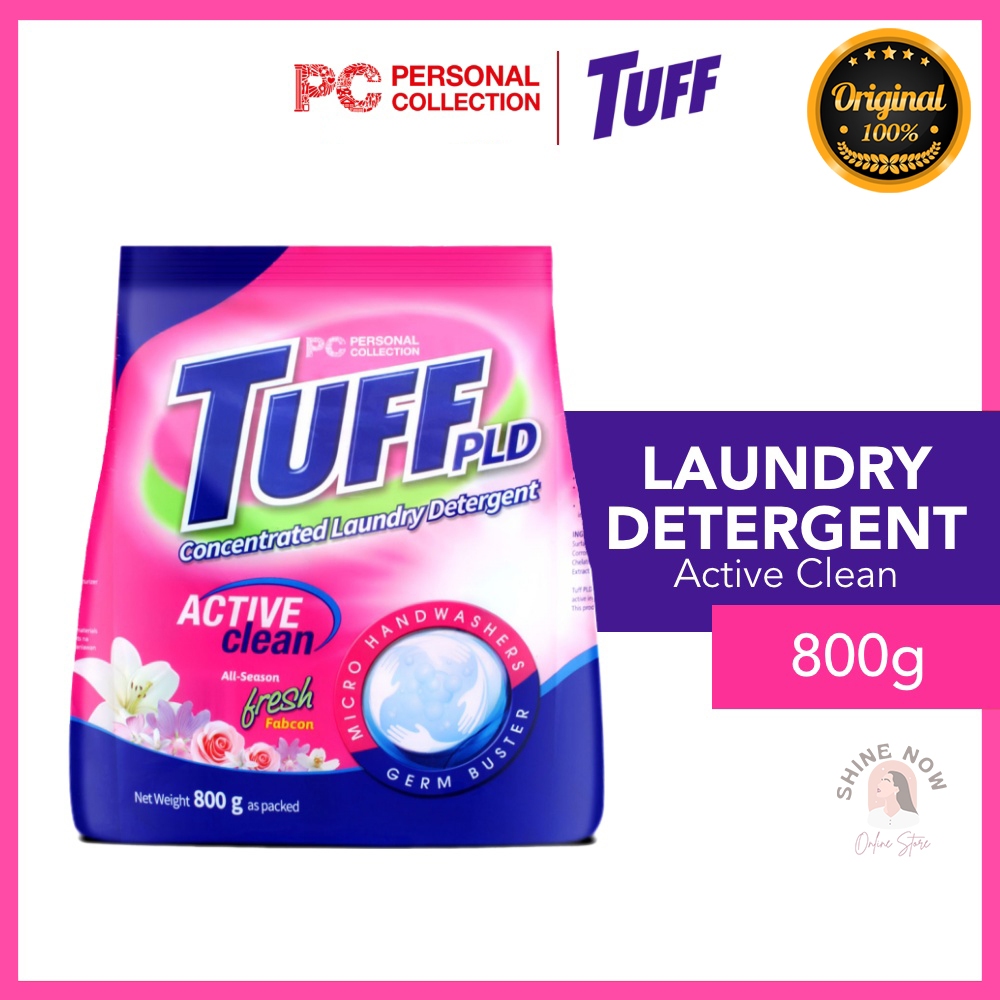 Pc Tuff Powder Laundry Detergent Active Clean 800g for stain remover ...