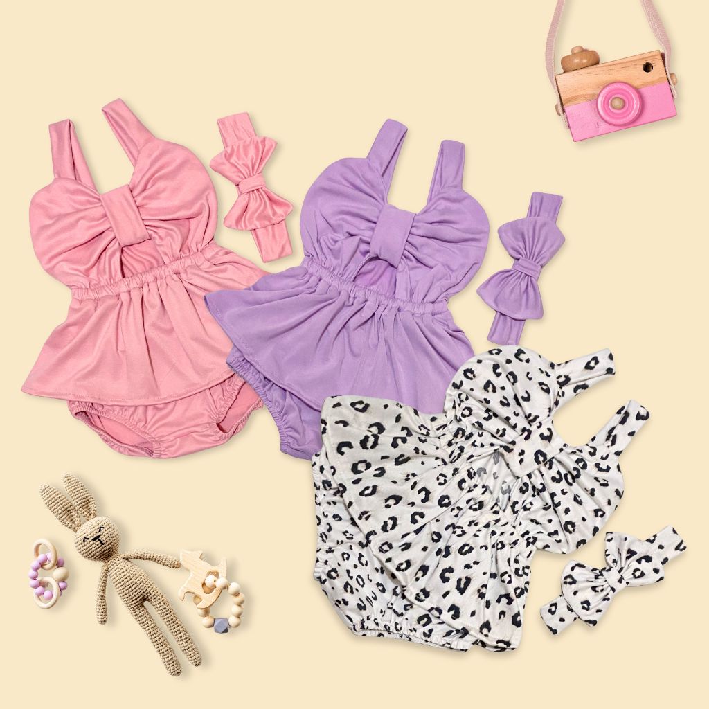 HMC020 YANNA BABY ROMPER WITH TURBAN FOR GIRL AGES 1 TO 18 MONTHS OLD ...