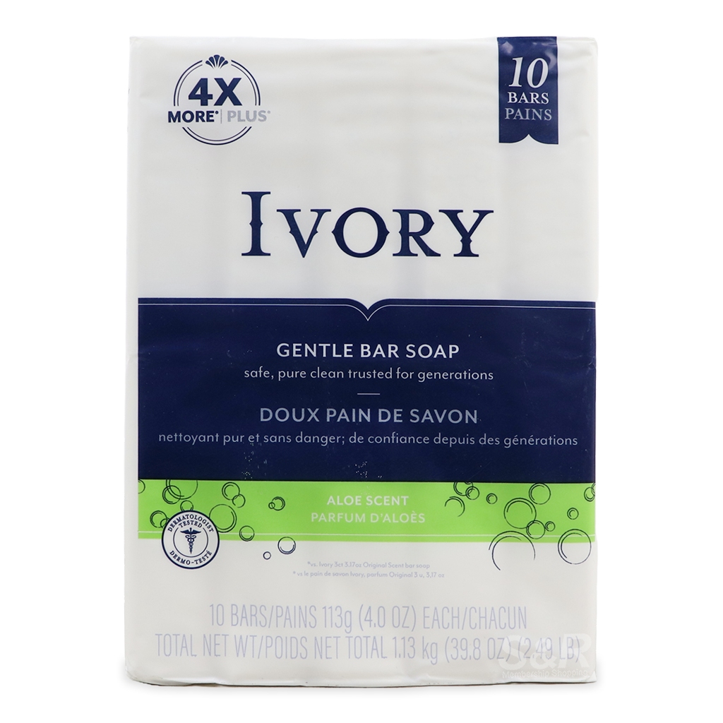 Ivory Aloe Scent 113 g x 10 bar soap | Shopee Philippines