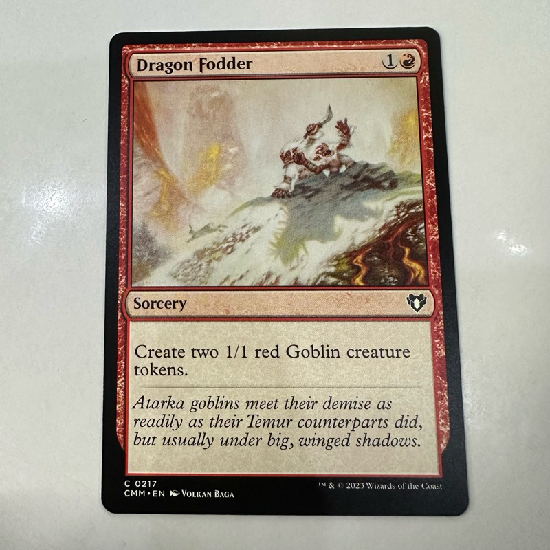 DRAGON FODDER | CMM COMMANDER MASTERS | RED | MTG MAGIC THE GATHERING ...