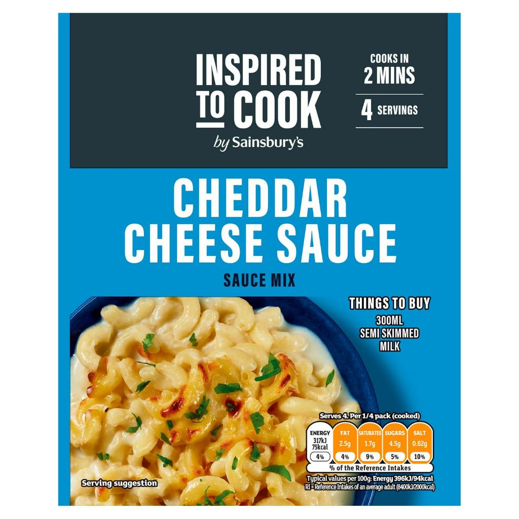 Sainsbury's Cheddar Cheese Sauce Mix 40g: Add a rich British touch to ...