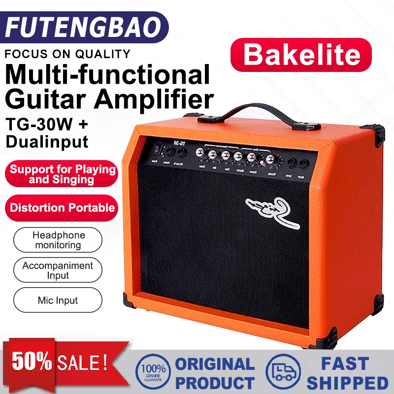 Electric Guitar Amplifier 15/30 Watt Electric Guitar Amp with Distortion Effects and Speakers ...