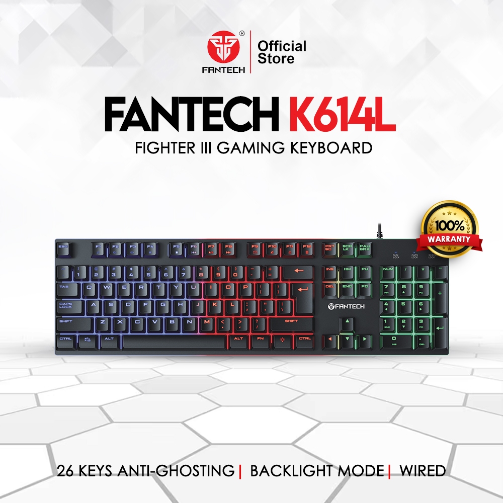 Fantech K614L Fighter III RGB Membrane Gaming Keyboards 26 Keys & Anti-ghosting | Shopee Philippines
