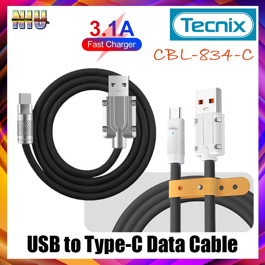 TECNIX CBL-834-C USB to Type-C Data Cable Liquid Silicone Cable Metal ...