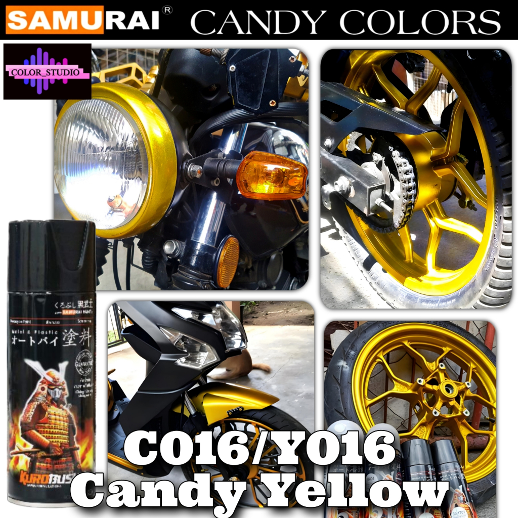SAMURAI SPRAY PAINT C016* / Y016* Candy Yellow - Cash on Delivery - COD ...
