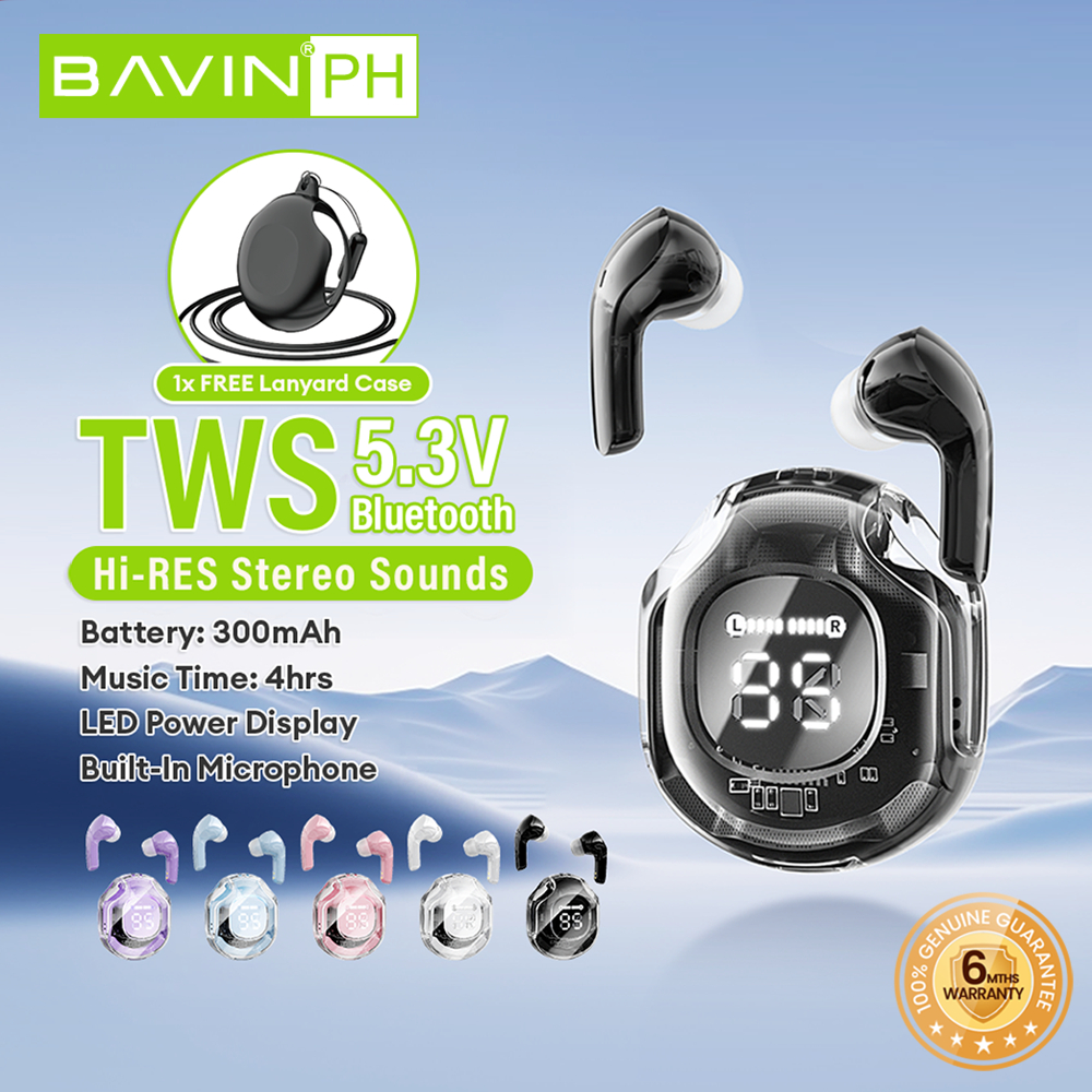 BAVIN BA66 TWS HiFi Wireless Earphone Bluetooth 5.3 Headphones Stereo ...