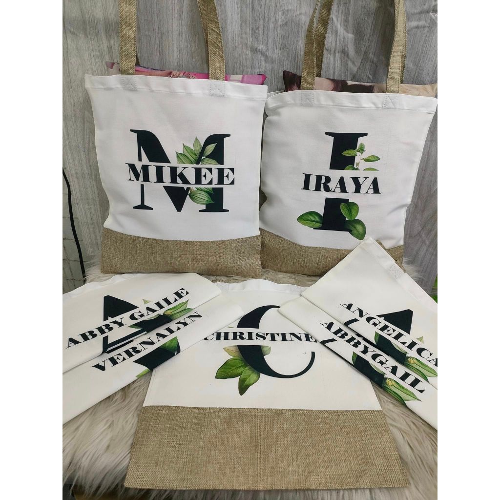 Personalized Jute Katsa Tote Bag Canvas Linen Customized Shopping Bag ...