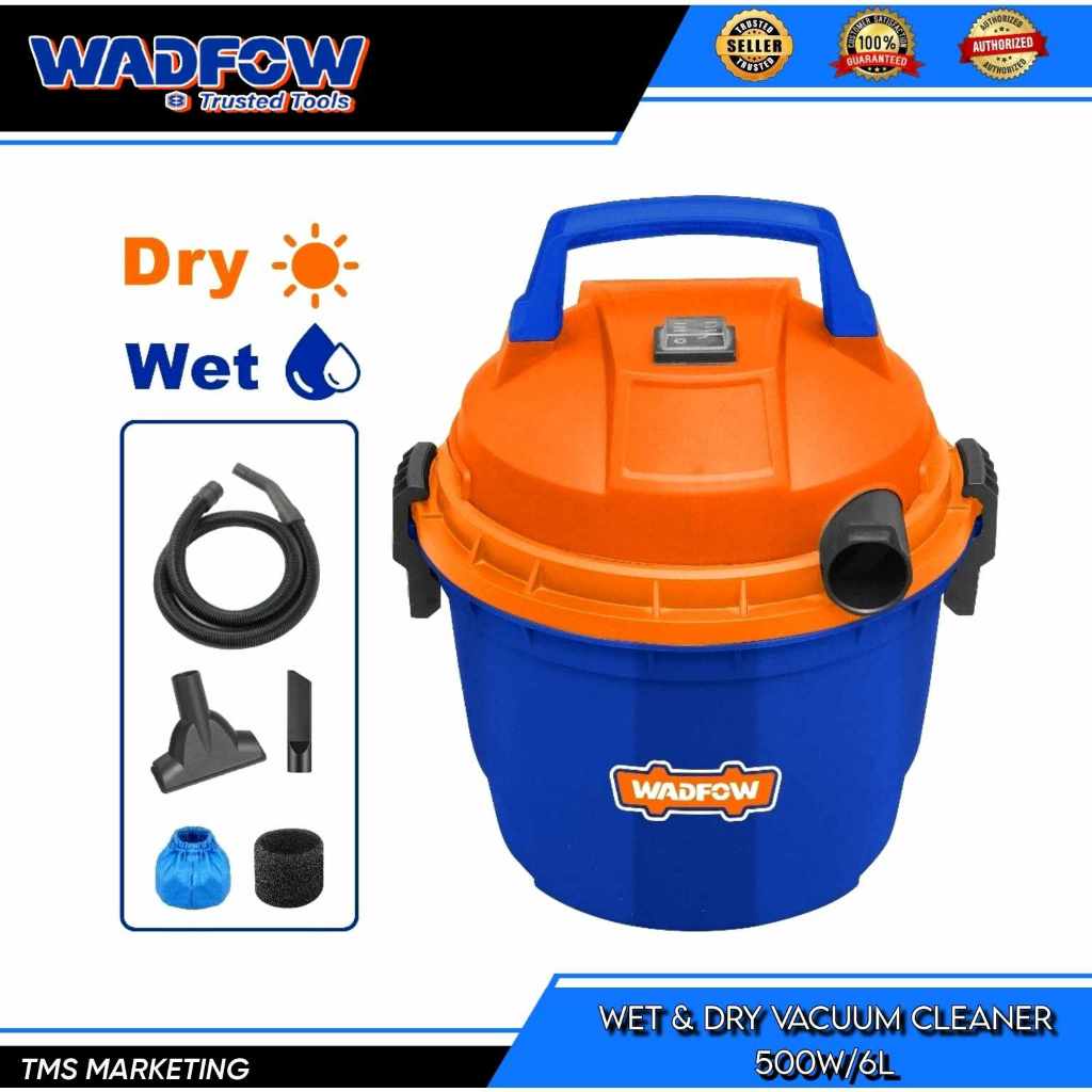 Wadfow Wet & Dry Vacuum Cleaner 500W 6L Capacity Household Floor Cleaning Tools WVR1A06 | Shopee ...
