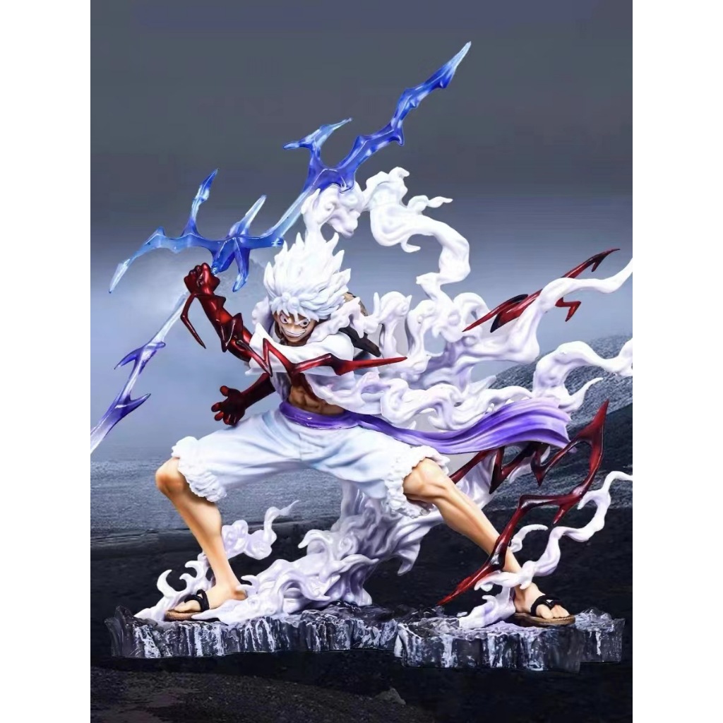 18cm One Piece Luffy Lightning Nika Ryu Sakura Gear 5 Awakening Figure ...