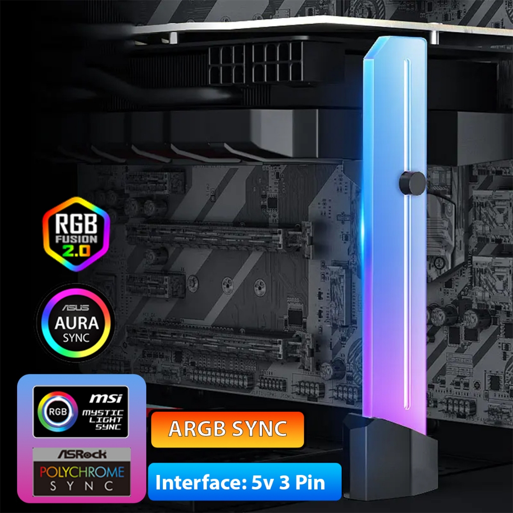 GPU Bracket with aura sync ARGB LED light | Shopee Philippines